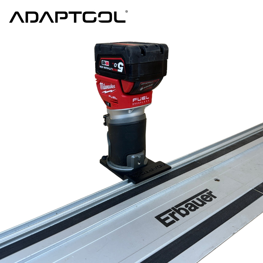 Milwaukee M18 FUEL 1/4" Trim Router Guide Rail Adaptor for Erbauer Gui ...