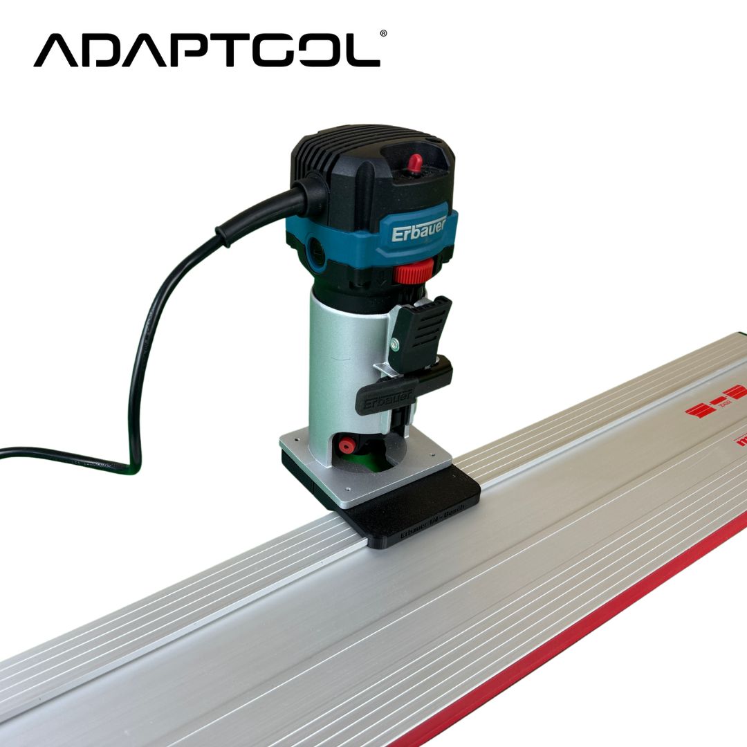 ERBAUER EPR710 1/4" Palm Router Guide Rail Adaptor for Mafell Guide Ra ...