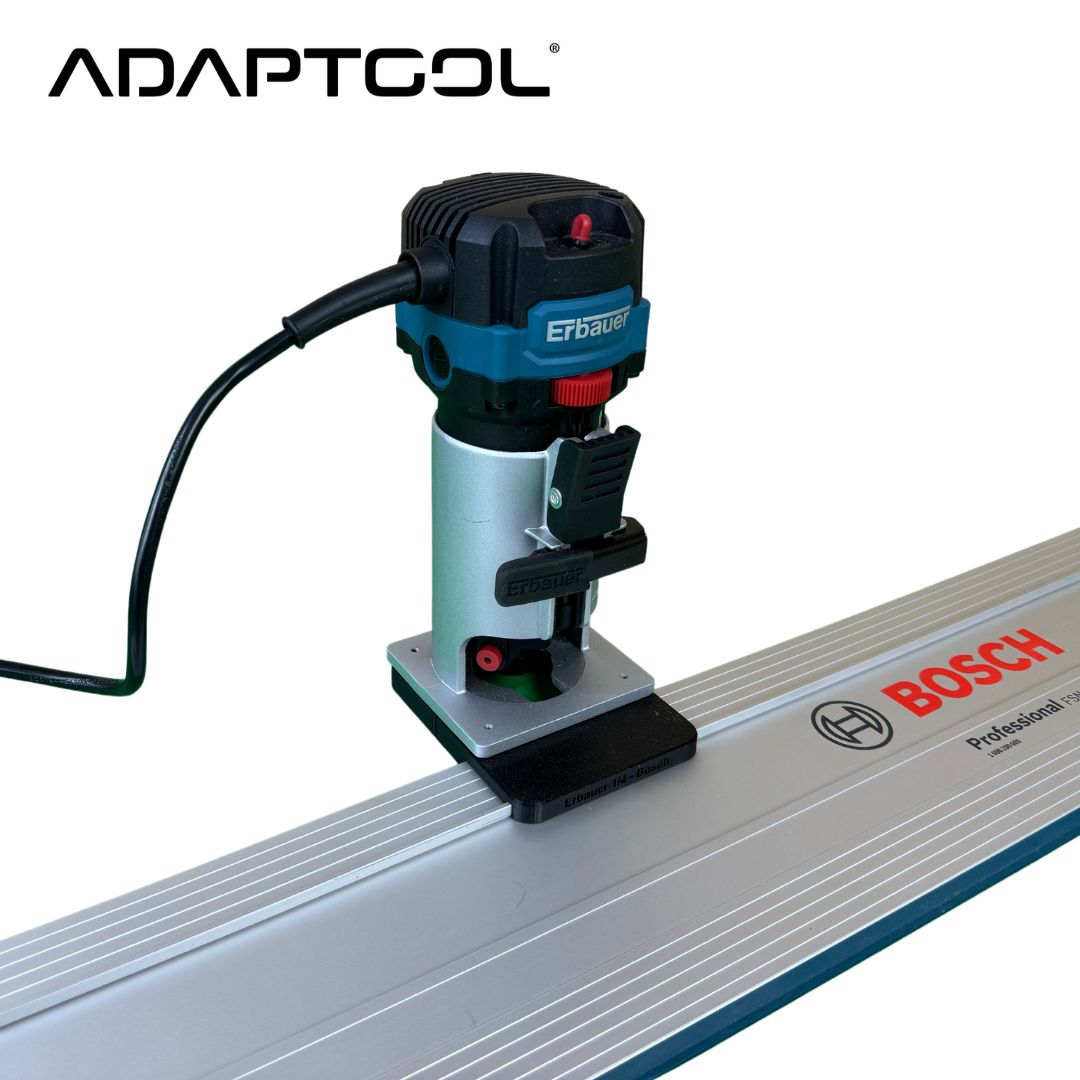 ERBAUER EPR710 1/4" Palm Router Guide Rail Adaptor for Bosch FSN Guide ...