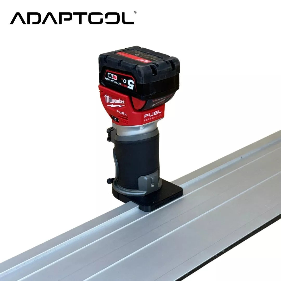 Milwaukee M18 FUEL 1/4" Trim Router Guide Rail Adaptor for Parkside Gu ...