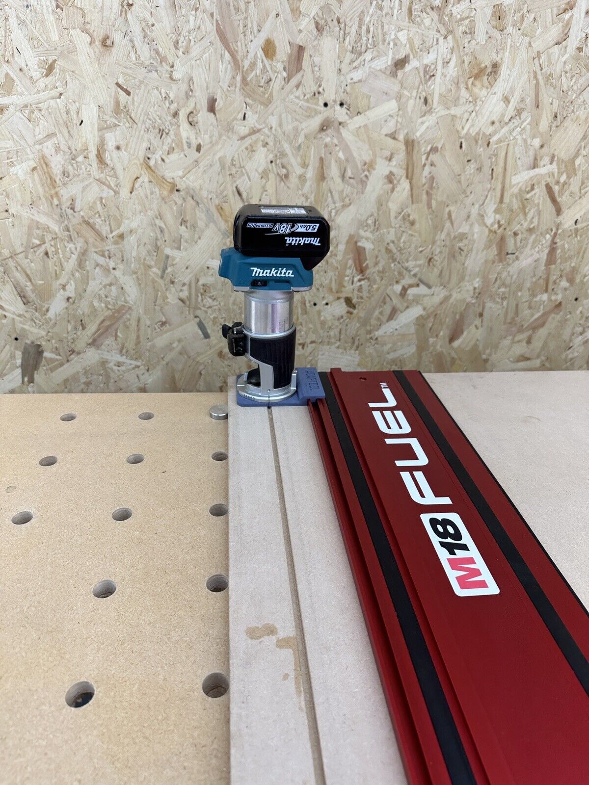 Makita DRT50Z Router Adapter Adaptor To Milwaukee Red Plunge Saw Guide ...