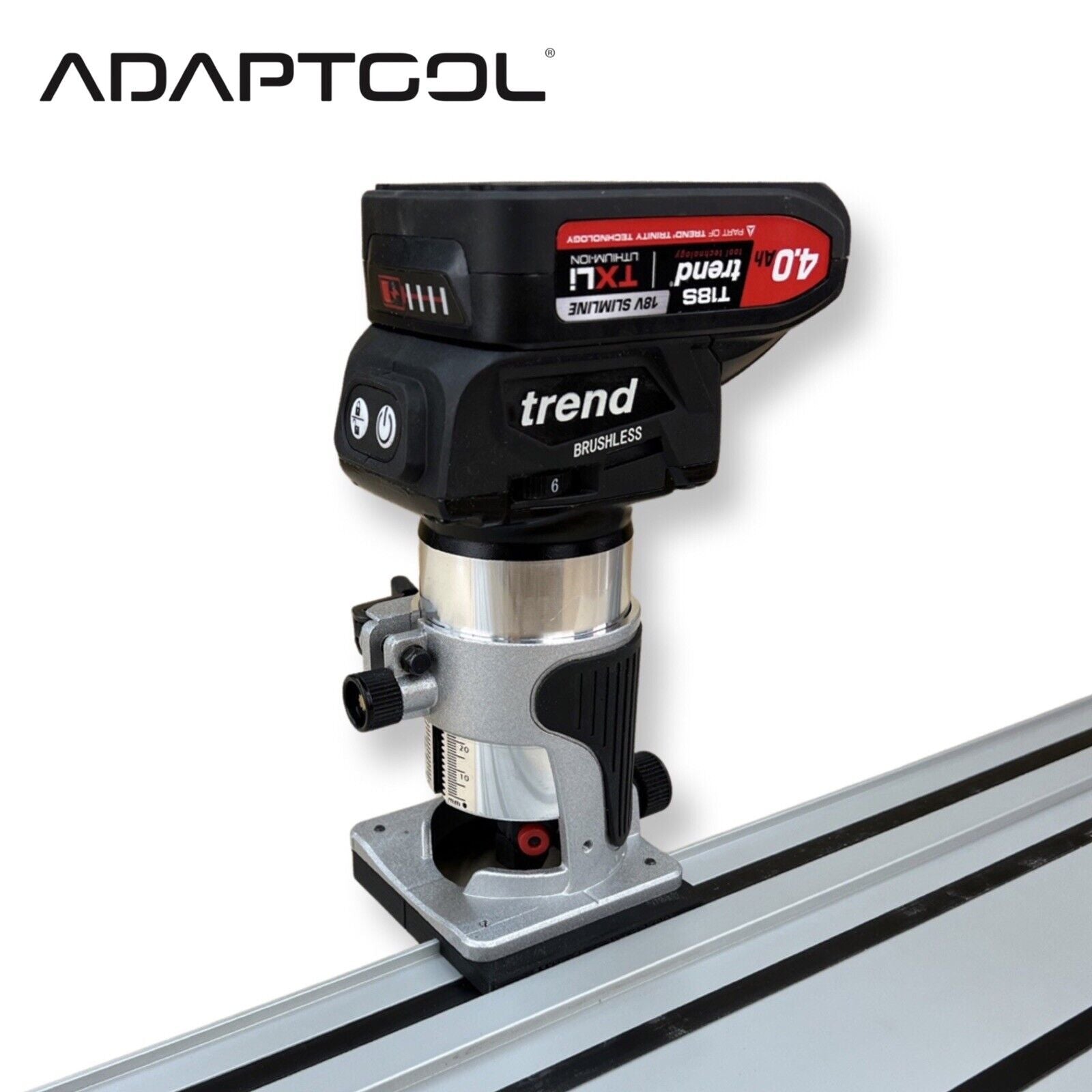 Trend T18S/R14K1 18v Router Guide Rail Adaptor To Milwaukee Plunge Saw ...